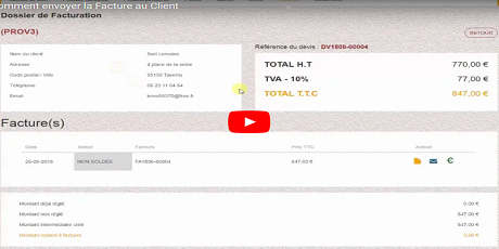 Envoyer une facture au client | Tactidevis| Tactidevis