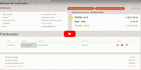 Facture d’acompte BTP | Guide pratique avec Tactidevis| Tactidevis