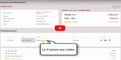 Créer facture globale chantier facilement avec Tactidevis| Tactidevis